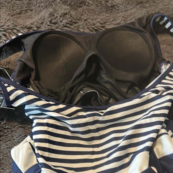 Shore Shapes Swimwear | Swim | Navy And White Striped Onepiece Swimsuit ...